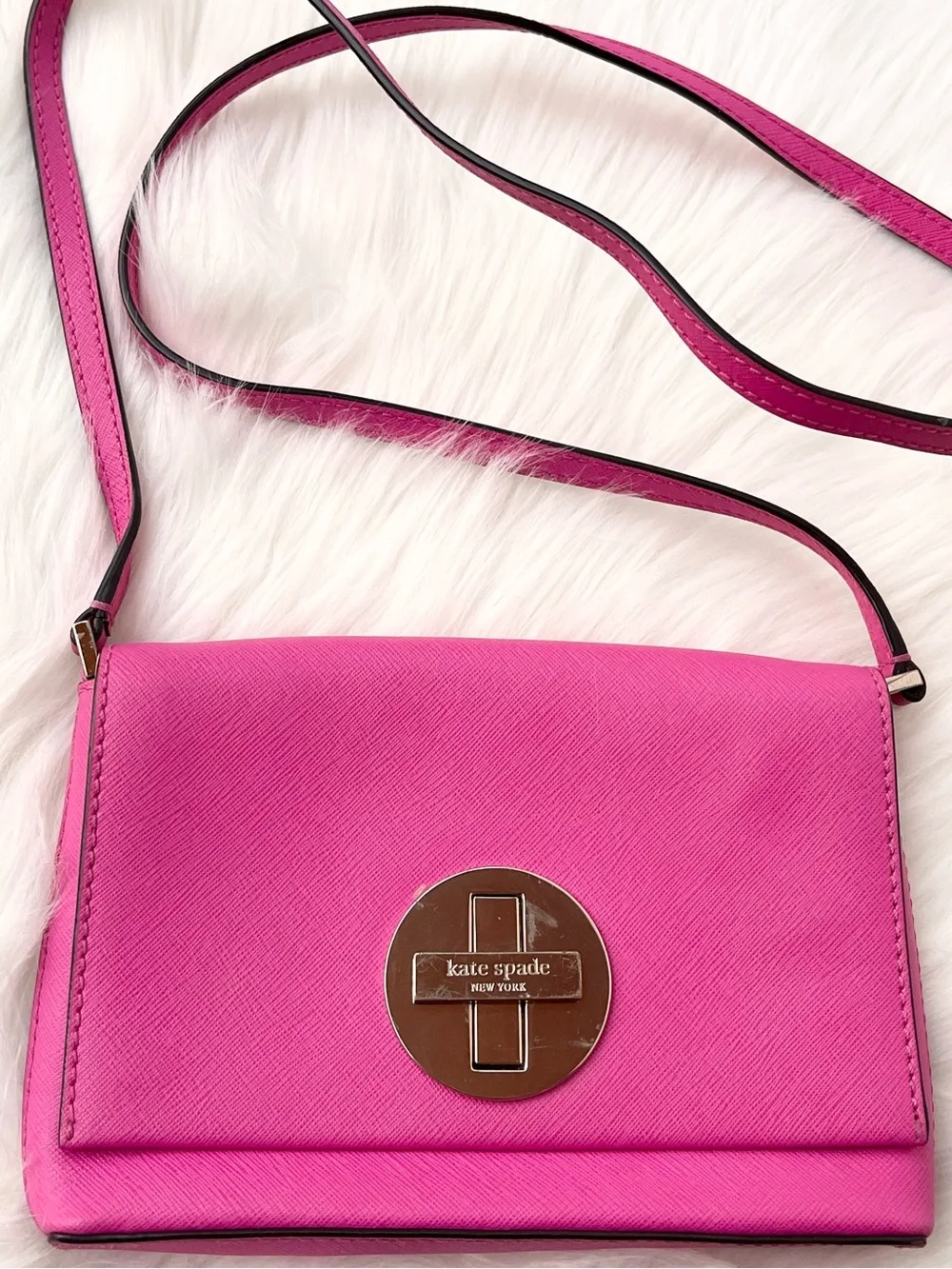 Bags | Kate Spade Small Crossbody Bag Pink Leather | Poshmark